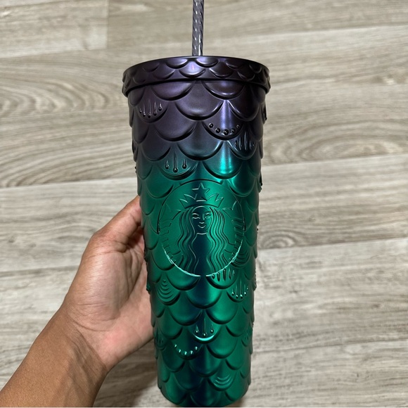 Starbucks | Other | Starbucks Mermaid Scale Textured Ombr Cold Cup ...